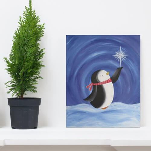 Penguin Canvas - $32.50 - Pinspiration