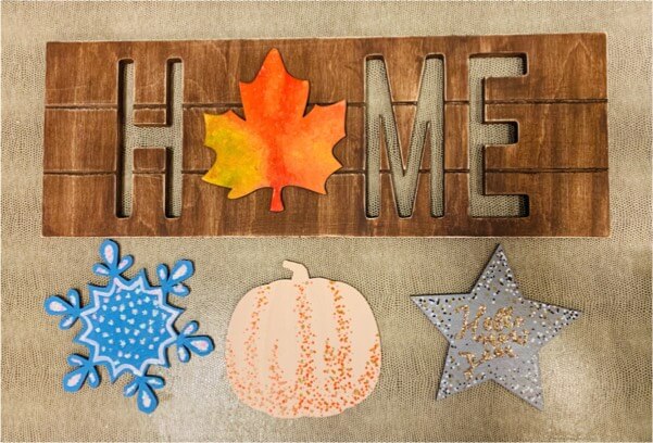 Seasons Home Sign with 3 Shapes - $58 - Pinspiration