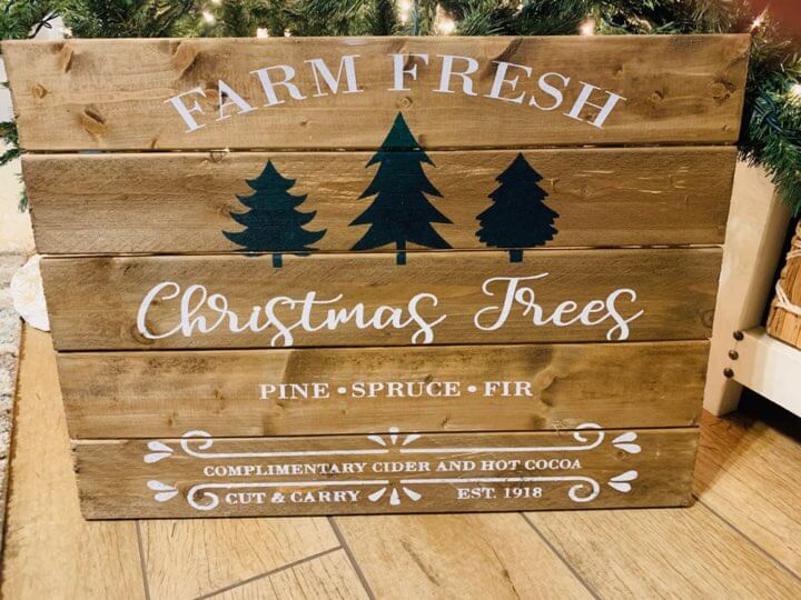 Fram Fresh Trees Pallet Board - $65 - Pinspiration