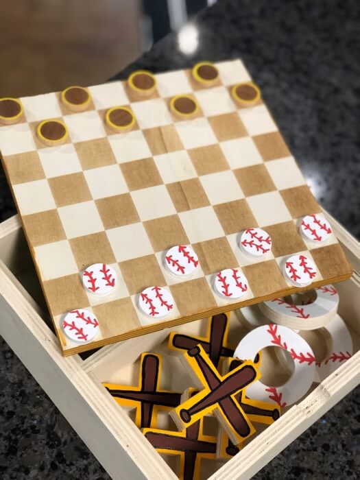 Unfinished Oversized Tic Tac Toe and Checkers Set - $55 - Pinspiration
