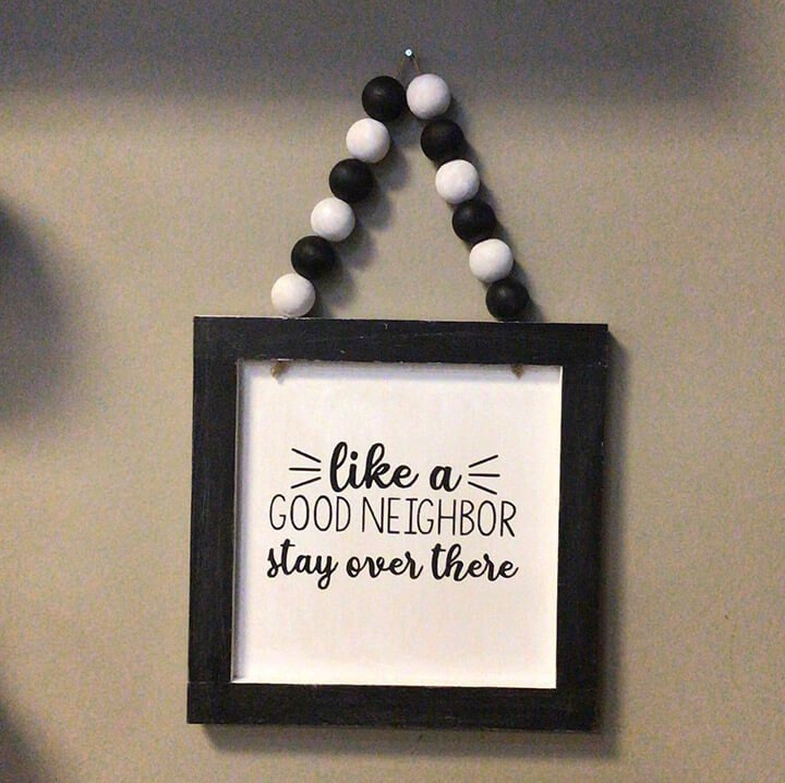 Framed Beaded Sign - $32 - Pinspiration