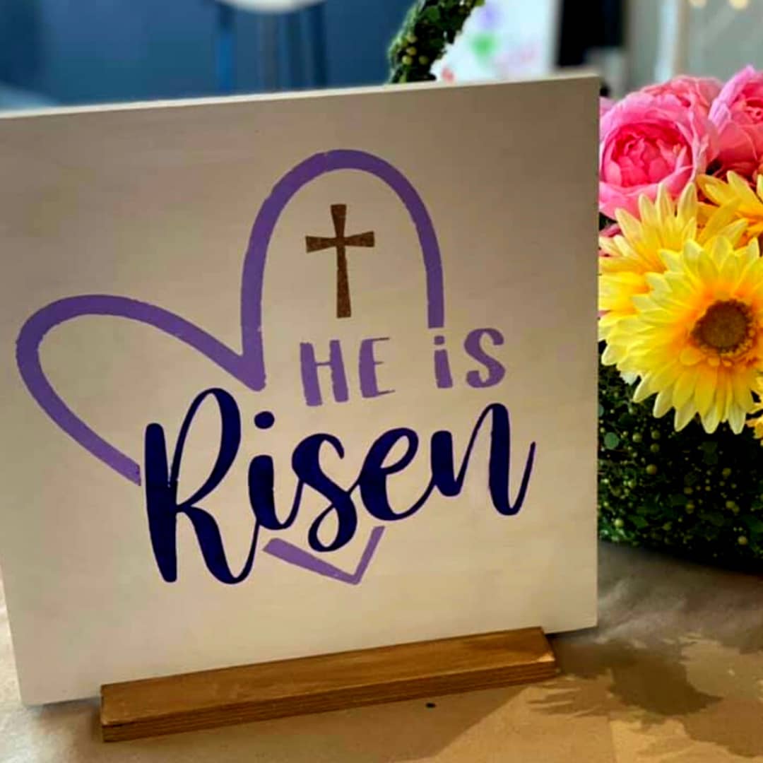 He is Risen Wood Cut out - $48 - Pinspiration