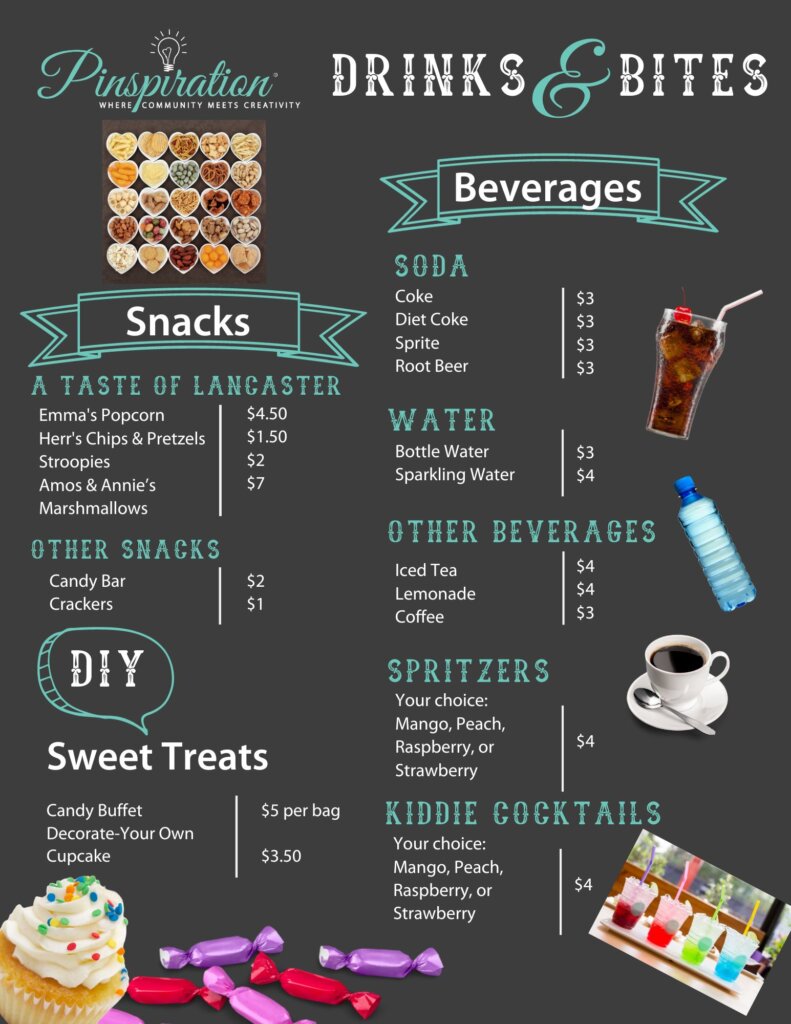 Lancaster Menu | Drinks, Wine, Beer, and Snacks