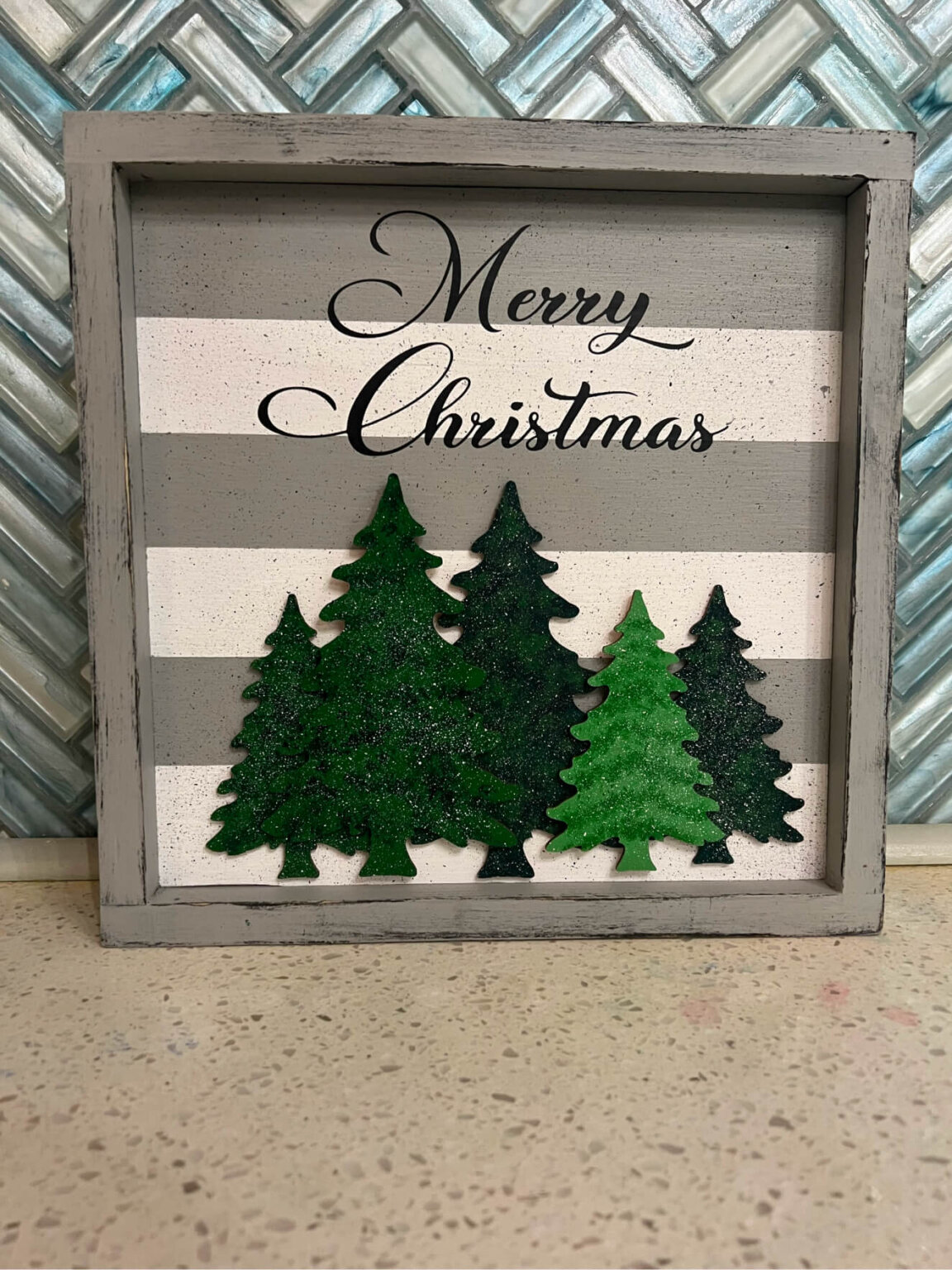 Framed Merry Christmas Trees - $59 - Pinspiration