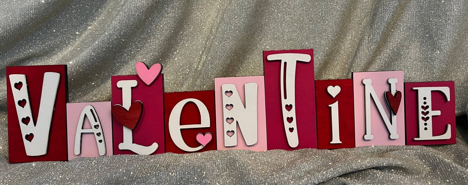 Valentine's Block Letters - $29 - Pinspiration