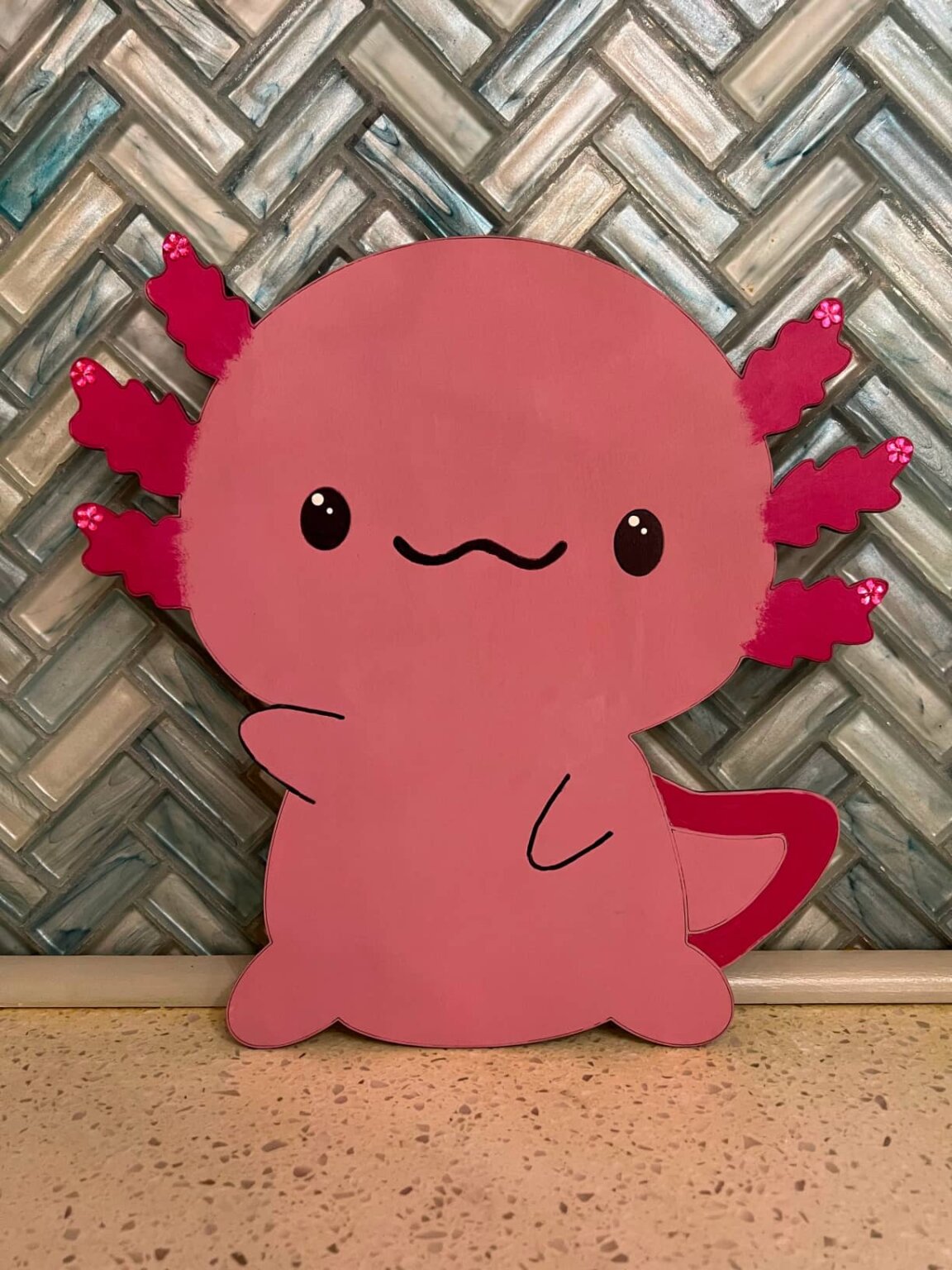 Axolotl Wood Cut Out – $25 - Pinspiration