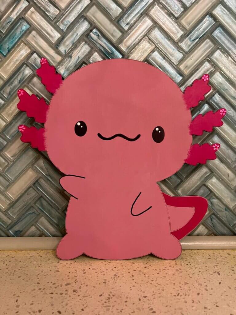 Axolotl Wood Cut Out - $40 - Pinspiration