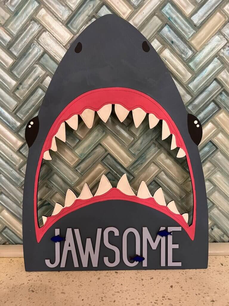 Shark Head Wood Cut Out - $42 - Pinspiration