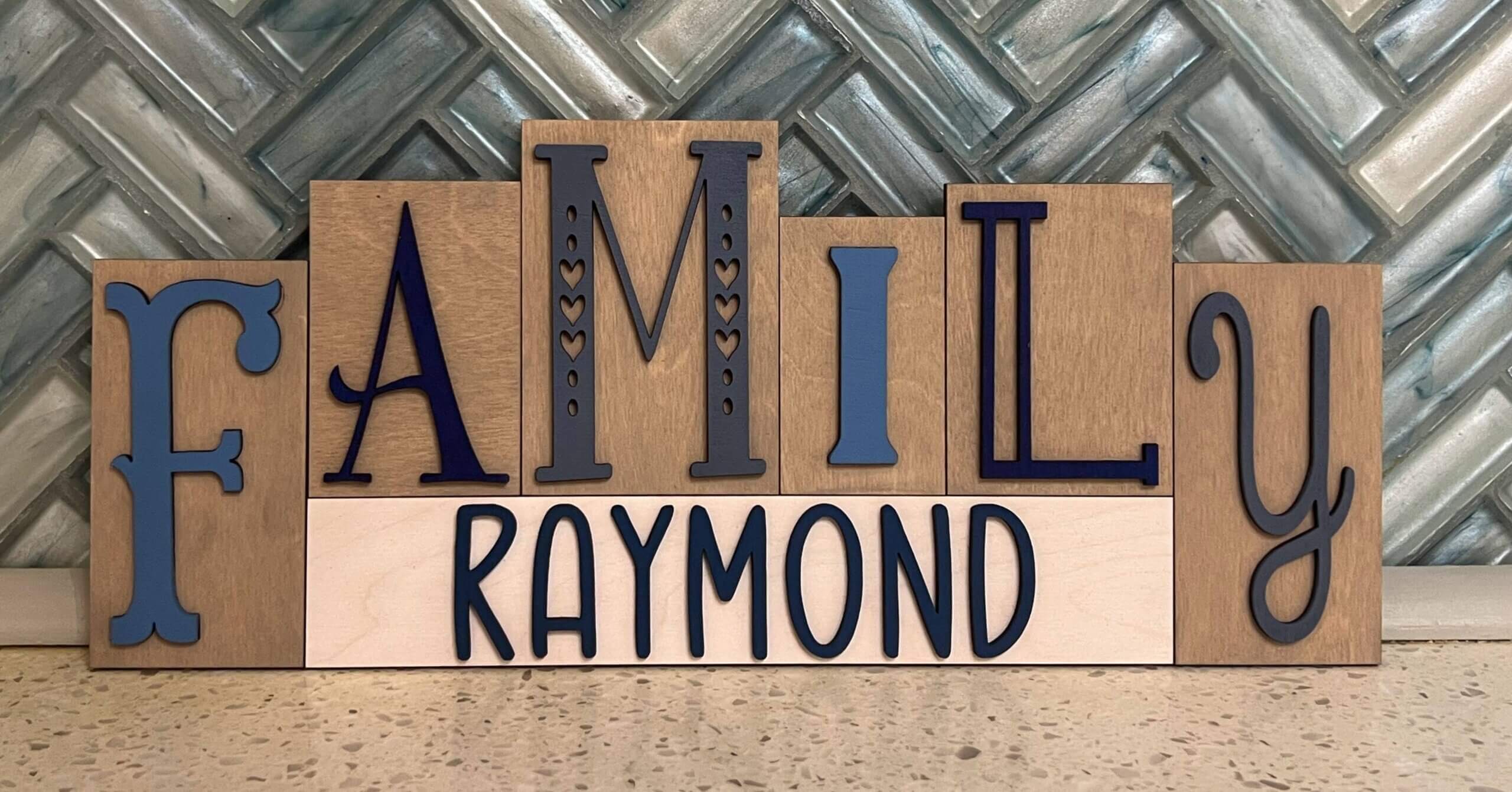 Seasonal Stacked Word Sign - $35 - Pinspiration