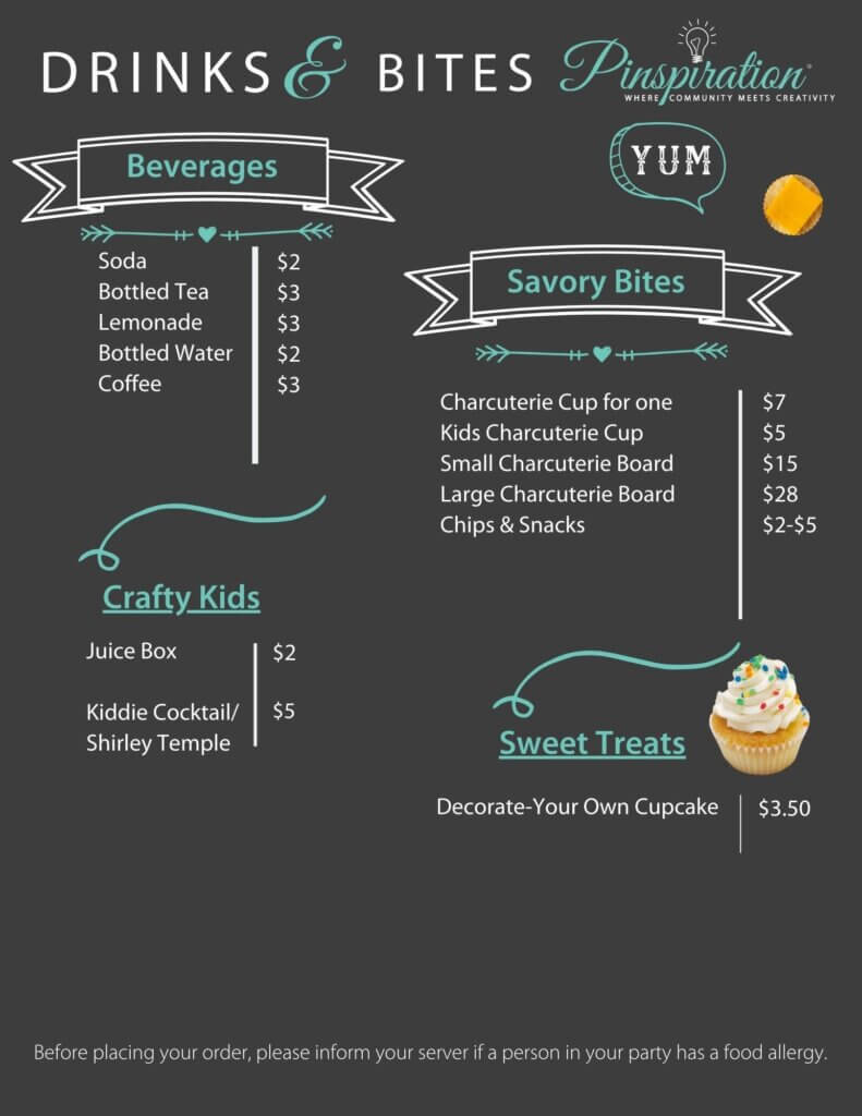 Pearland Menu | Drinks, Wine, Beer, and Snacks